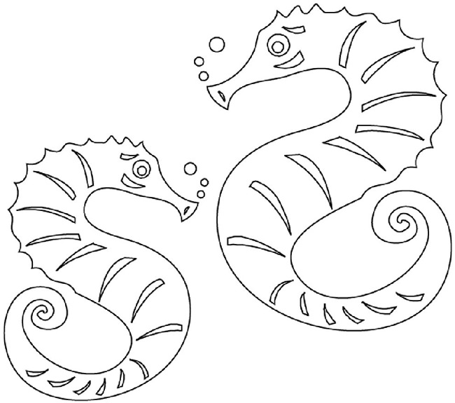 41+ Seahorse Shape Templates, Crafts & Colouring Pages