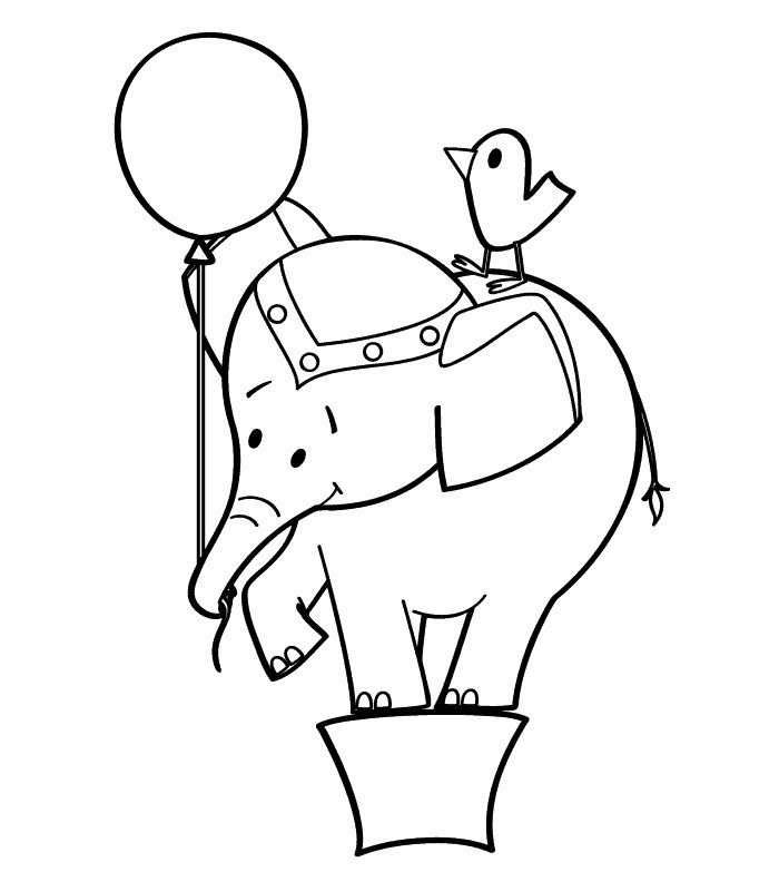 Elephant Template - Animal Templates