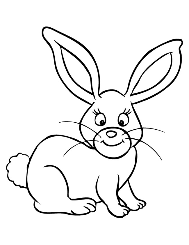 60+ Rabbit Shape Templates and Crafts & Colouring Pages