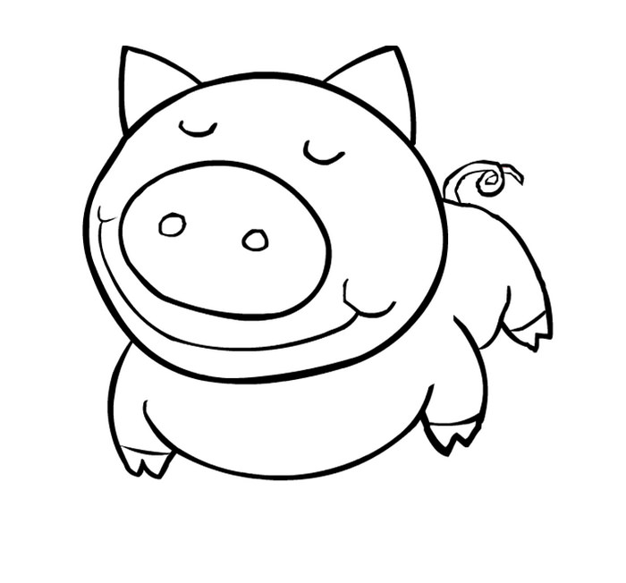 40+ Pig Shape Templates, Crafts And Colouring Pages