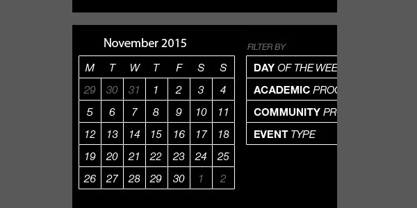 25+ HTML Calendar Templates - HTML, PSD, CSS