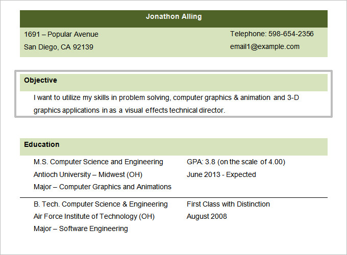 61+ Resume Objectives - PDF, DOC | Free & Premium Templates