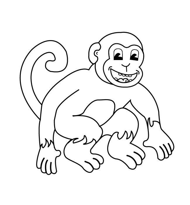 Monkey Template - Animal Templates