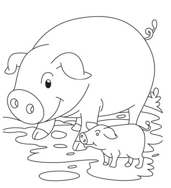 40+ Pig Shape Templates, Crafts And Colouring Pages
