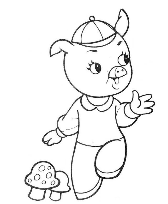 40+ Pig Shape Templates, Crafts And Colouring Pages