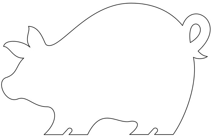 40+ Pig Shape Templates, Crafts And Colouring Pages