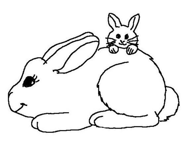 60+ Rabbit Shape Templates and Crafts & Colouring Pages