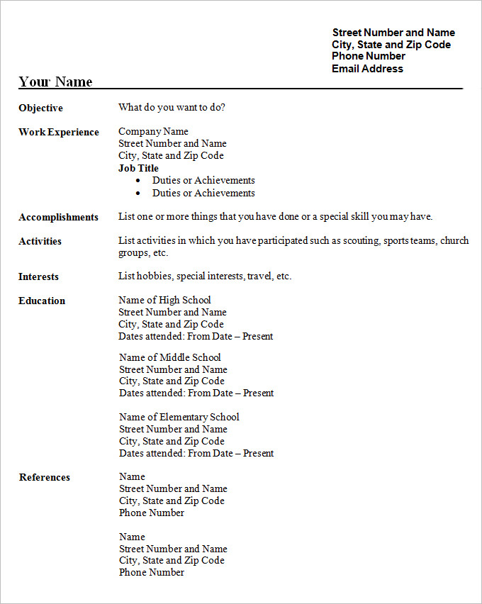 Free 27+ Student Resume Templates, PDF, DOC