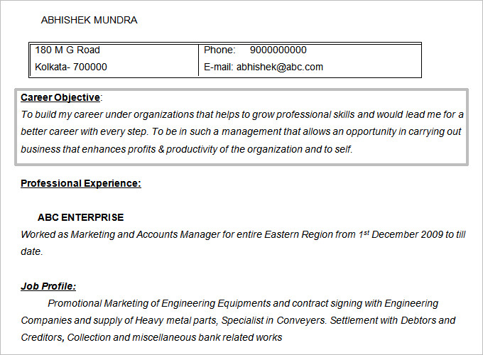 61+ Resume Objectives - PDF, DOC