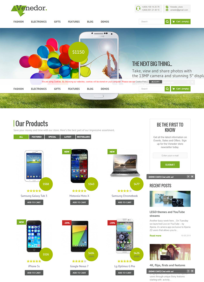 20 Responsive PrestaShop Themes Templates