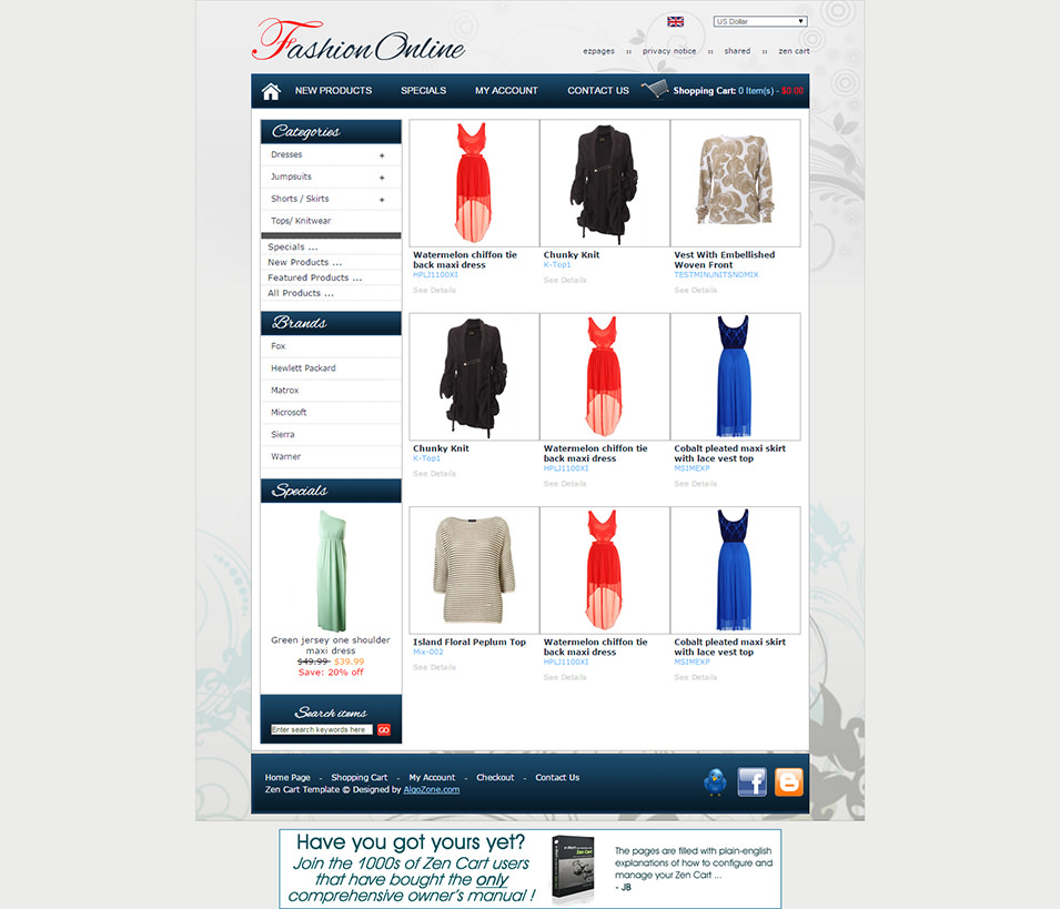 Best Zen Cart Beauty Template 15 Free Sample Example Format