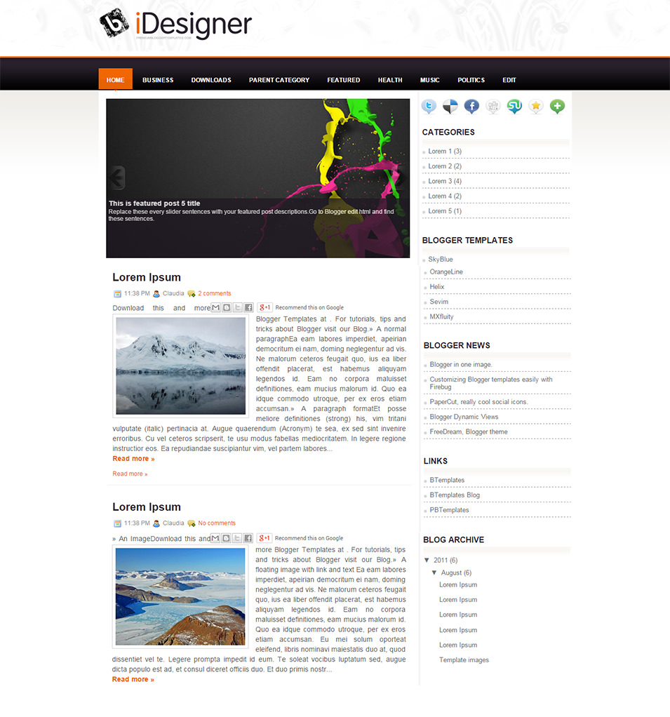 15+ Blog Templates & Themes for Designers