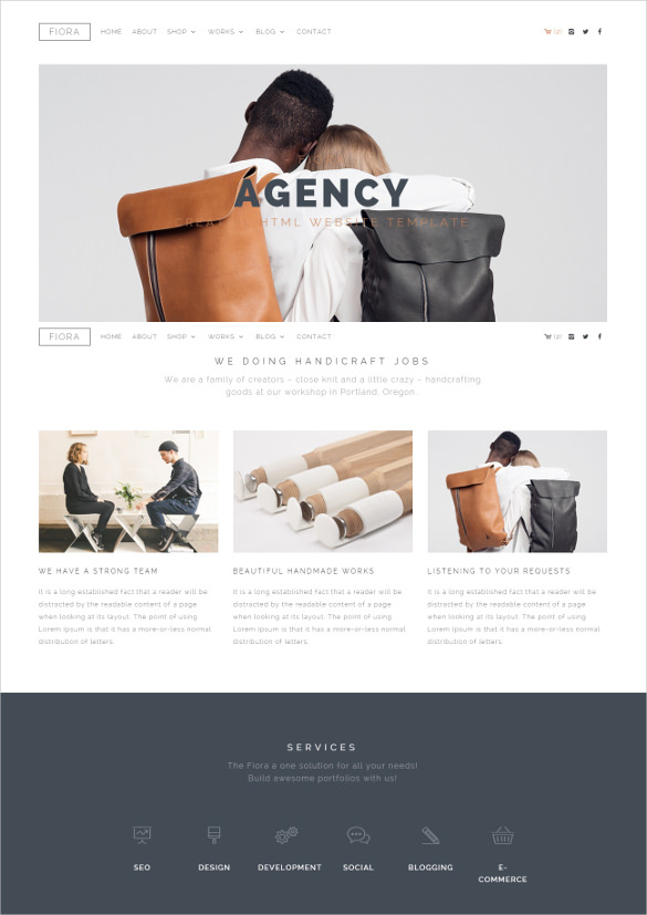 Html5 One Page Website Templates With Uiux Experience