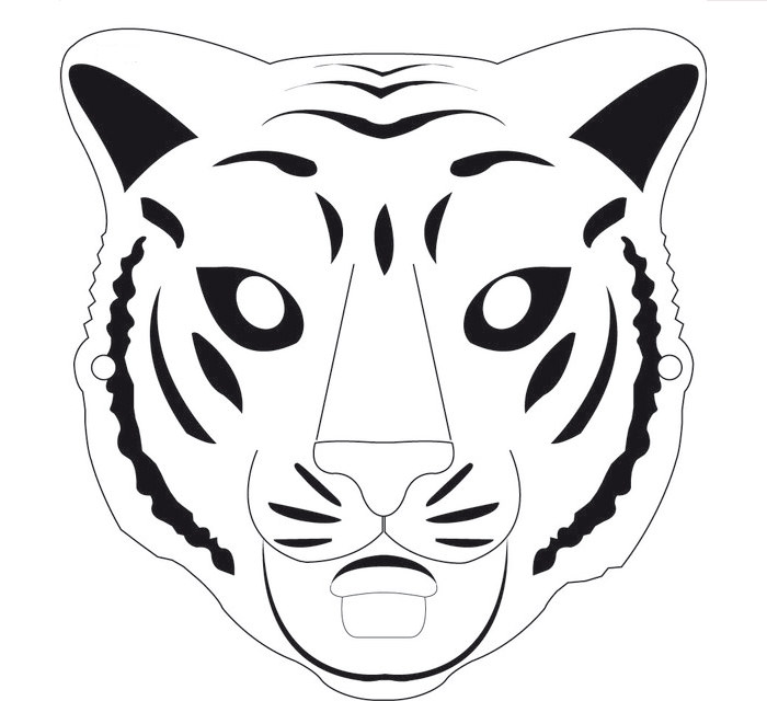 Goat Face Outline Tiger Template Mask Printable Masks Animals Animal 
