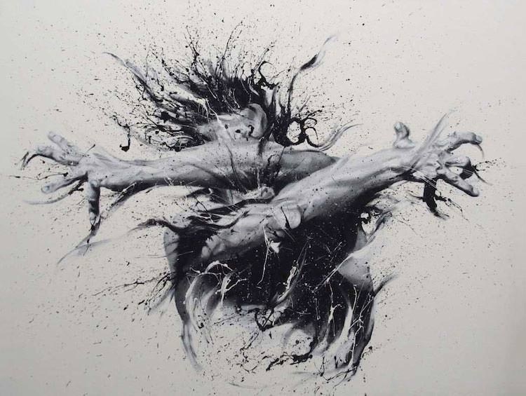 Black and White Abstract Painting - Abstract Painting