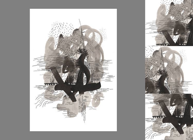 Black and White Abstract Painting - Abstract Painting