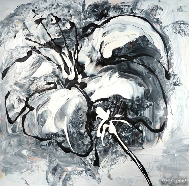 Black and White Abstract Painting - Abstract Painting