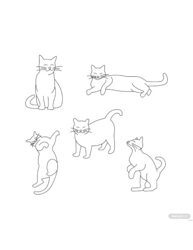 61+ Cat Shape Templates, Crafts And Colouring Pages