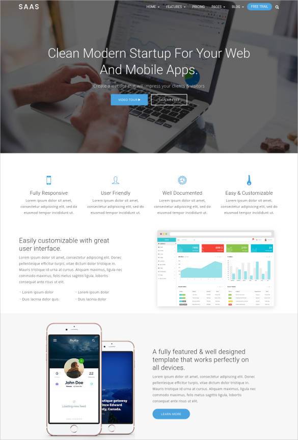 30 Bootstrap Application Themes Templates