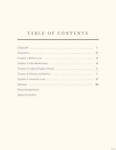 Free 44+ Table of Contents Templates, PDF, DOC, Google Docs