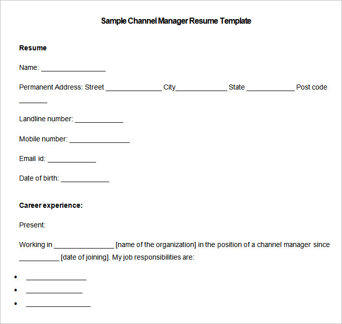 Media Resume Template – 31+ Free Samples, Examples, Format Download!