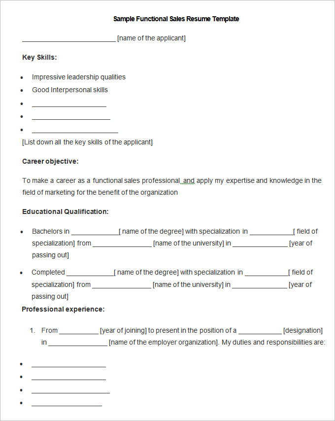 Sales Resume Template – 41+ Free Samples, Examples, Format Download!