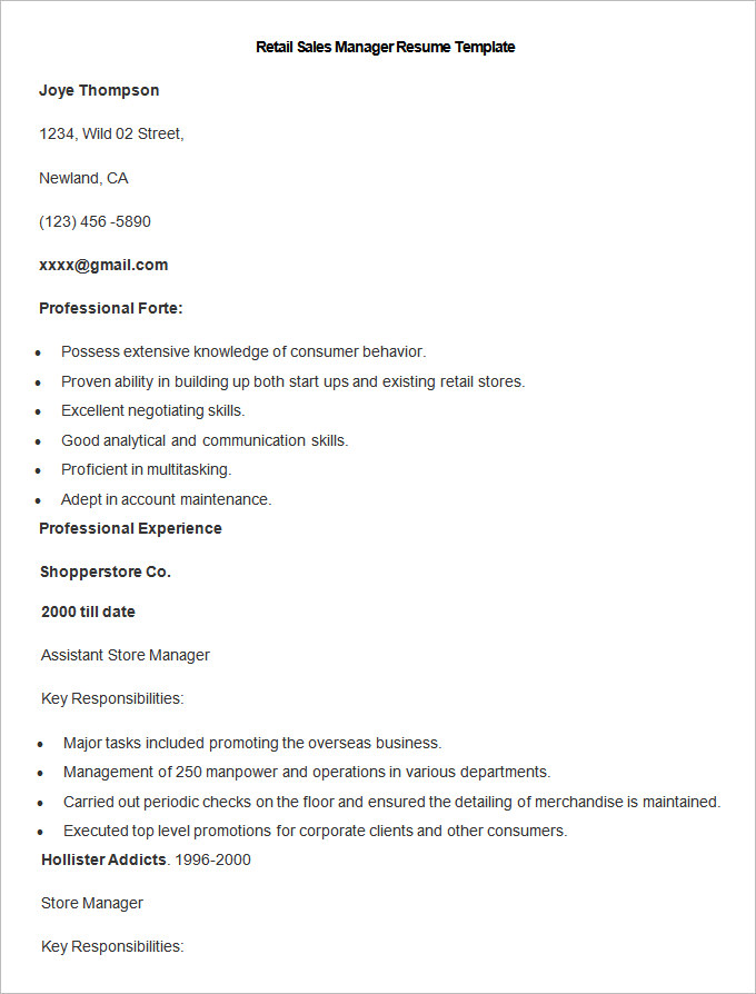 Sales Resume Template – 41+ Free Samples, Examples, Format Download!