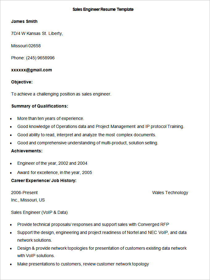 Sales Resume Template – 41+ Free Samples, Examples, Format Download!