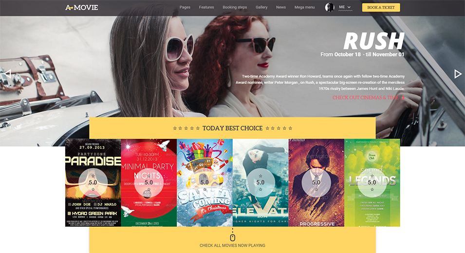 Cinema Entertainment Category Flat Bootstrap Responsive Web Template 
