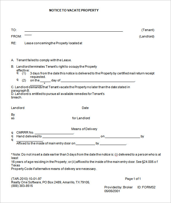 38+ Eviction Notice Templates - PDF, Google Docs, MS Word, Apple Pages