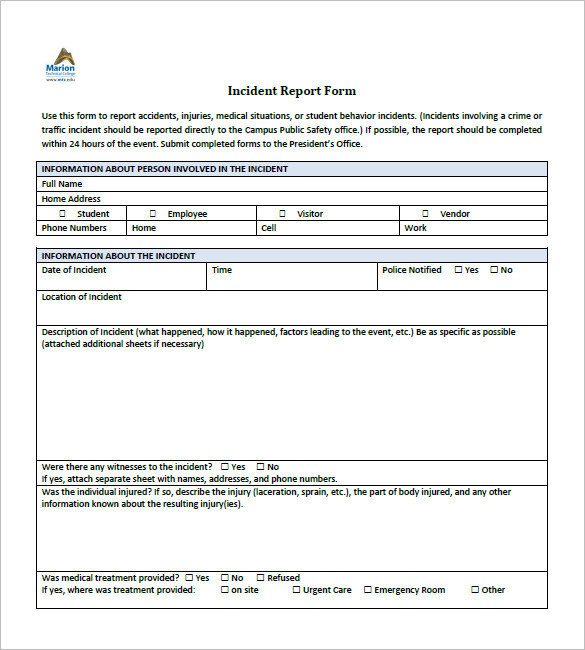 50+ Incident Report Templates - PDF, Docs, Apple Pages | Free & Premium ...
