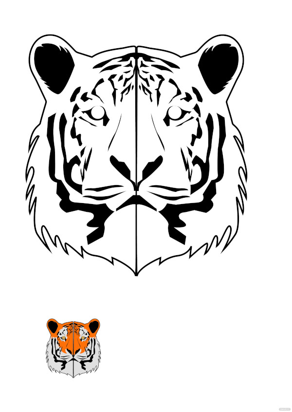 79+ Tiger Shape Templates, Crafts & Colouring Pages