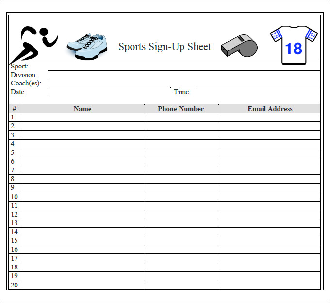 61+ Sign Up Sheets