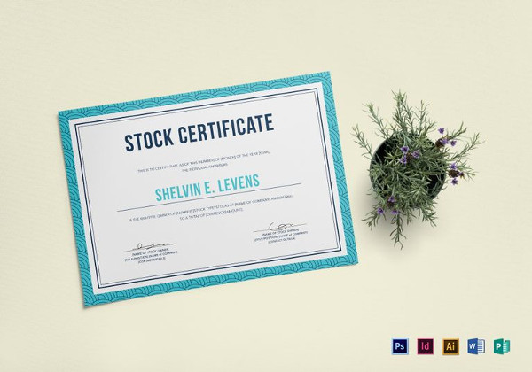 27+ Stock Certificate Templates - Word, PSD, AI, Publisher