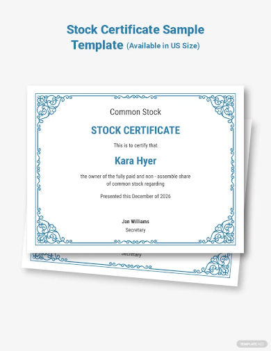 27+ Stock Certificate Templates - Word, PSD, AI, Publisher