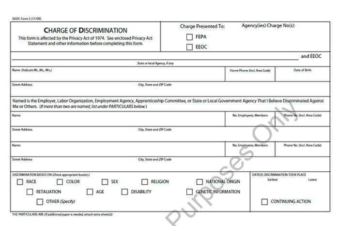 Eeoc Complaint Form Templates 5 Free Sample Example