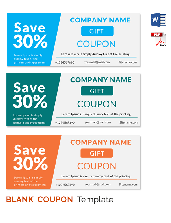 Blank Coupon Templates 26 Free PSD Word EPS JPEG Format Download 