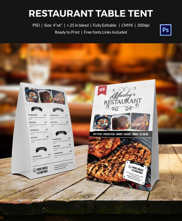 Table Tent Template - 37+ Free Printable PDF, JPG, PSD, EPS Format Download