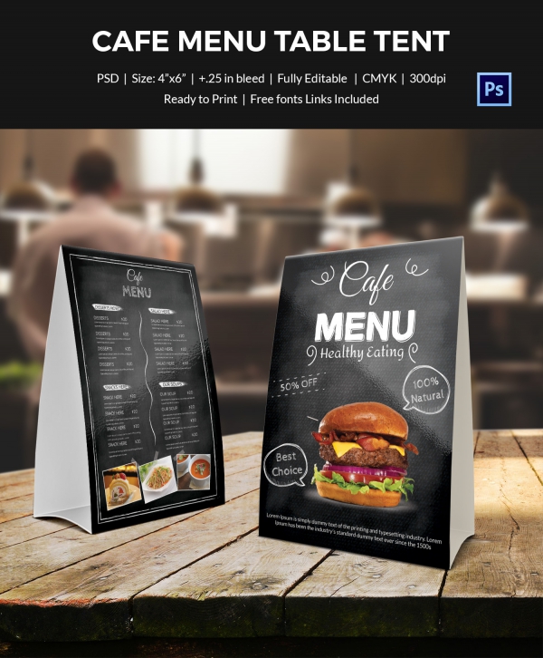 Table Tent Template - 37+ Free Printable PDF, JPG, PSD, EPS Format Download