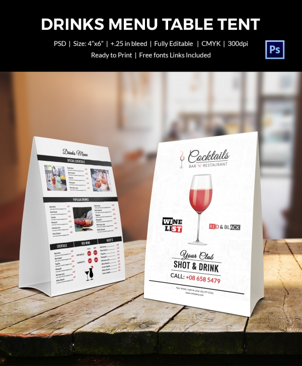 Table Tent Template - 37+ Free Printable PDF, JPG, PSD, EPS Format Download