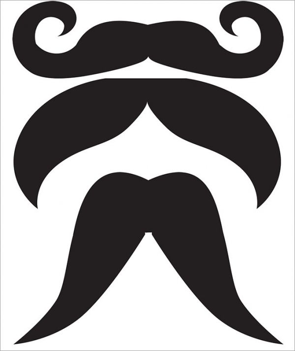 15 Mustache Templates And Colouring Pages