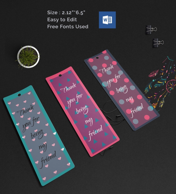 Blank Bookmark Template - 44+ PSD, AI, EPS, Word, PDF Format Download!