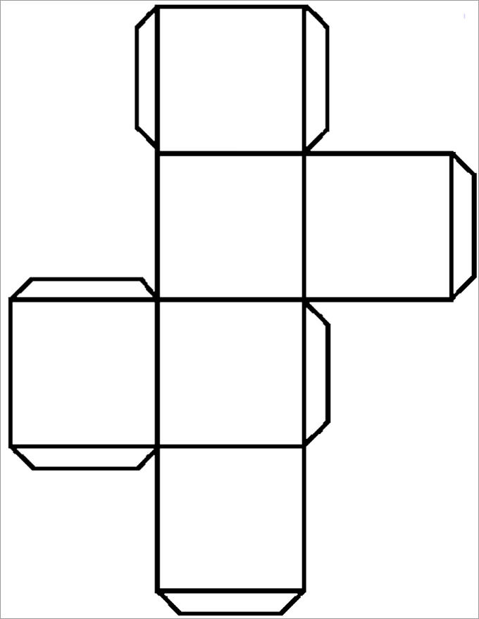 Cube Template, 3D Cube Template