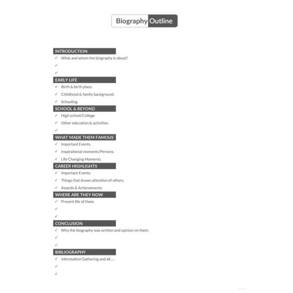 24+ Autobiography Outline Templates & Samples - DOC, PDF