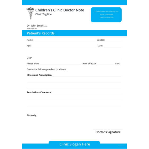 15+ Doctors Note Templates - PDF, Docs, Word