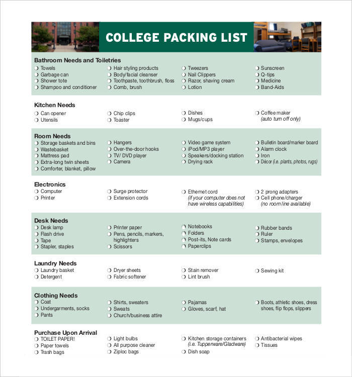 25+ Packing List Templates - PDF, DOC, Excel | Free & Premium Templates