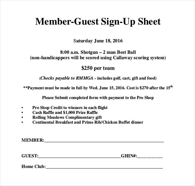 58+ Sign Up Sheets | Free & Premium Templates