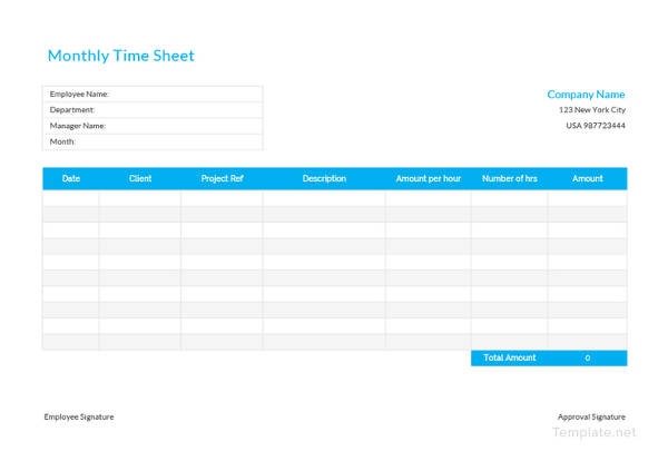 60+ Sample Timesheet Templates - PDF, DOC, Excel
