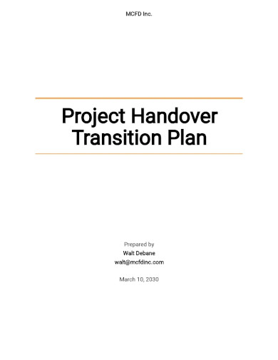 26+ Transition Plan Templates - Free Word, PDF Documents Download!