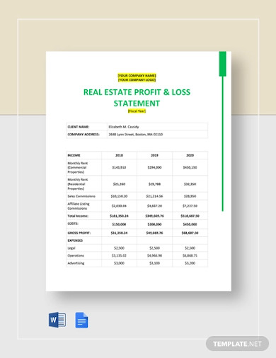 FREE 32+ Financial Statement Templates in MS Word | Pages | Google Docs ...